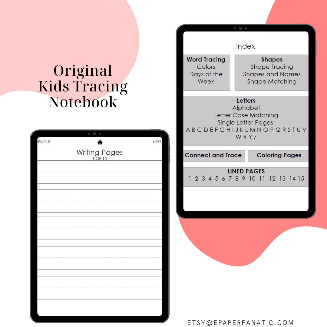 Kids Activity Notebook & Tracing Sheets | 150+ Pages Hyperlinked ...