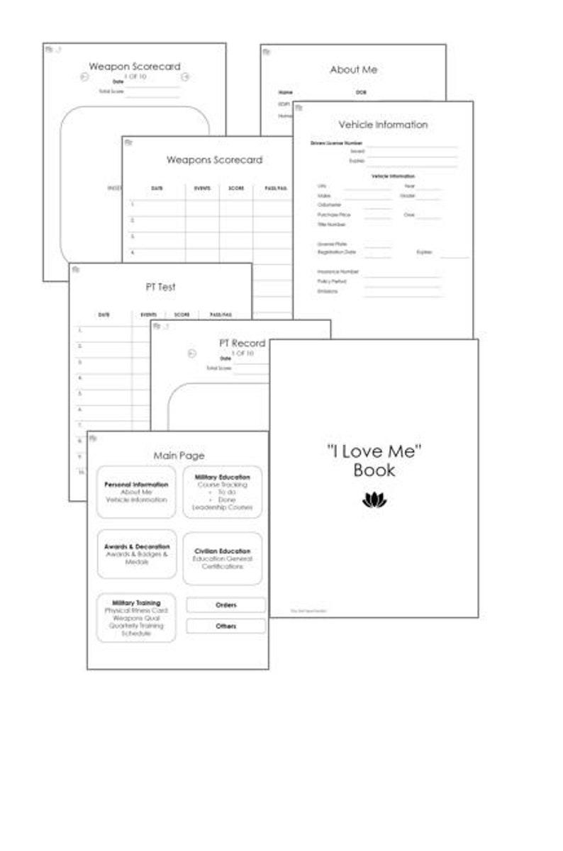 Military I Love Me Book - Etsy