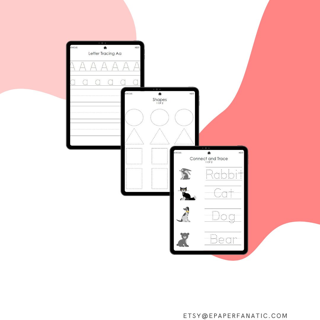 Kids Activity Notebook & Tracing Sheets | 150+ Pages Hyperlinked ...