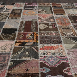 9'9x13'2 Ft, COLORFUL PATCHWORK RUG. 10x13 Area Rug, Living Room Rug ...