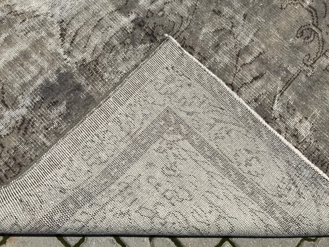 5x8.7 Vintage Handwoven Turkish Oushak Wool Rug, Faded Brown - Etsy