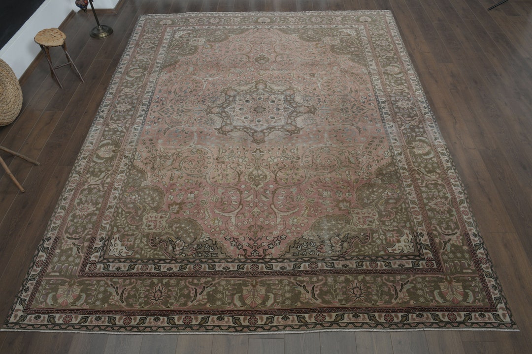 9'6x12 Ft, VINTAGE OVERSIZED RUG, Oushak Rug, Luxury Area Rug, Vintage ...