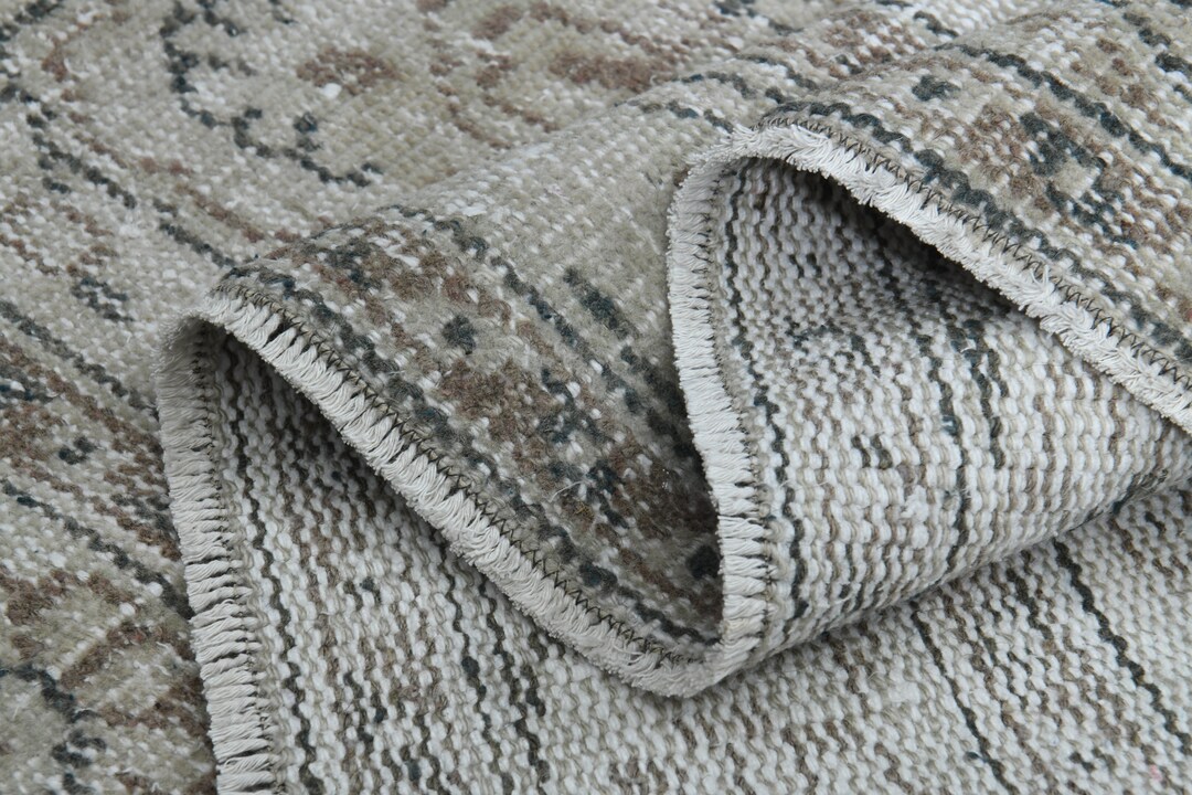 5.9x10 Ft, VINTAGE TURKISH RUG, Beige Brown Rug, Living Room Rug ...