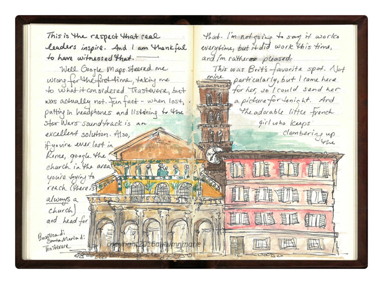 Fine Art Print of Watercolor Painting From Artist Travel Journal ...