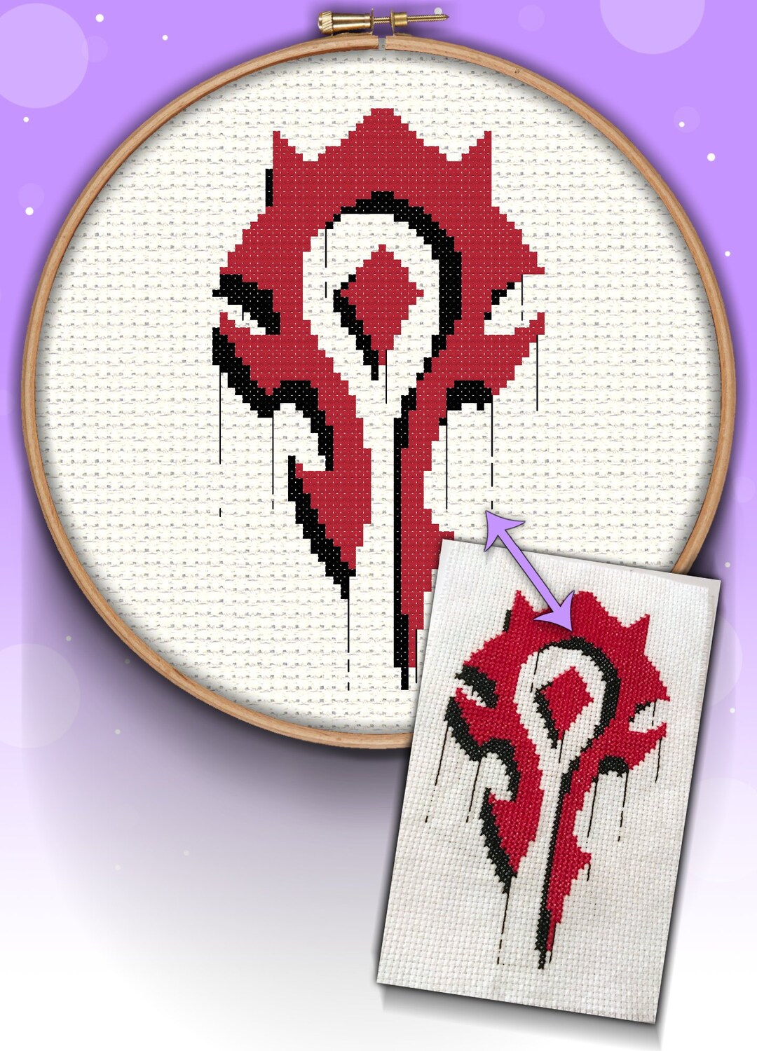 PATTERN PDF - Horde Symbol - Etsy