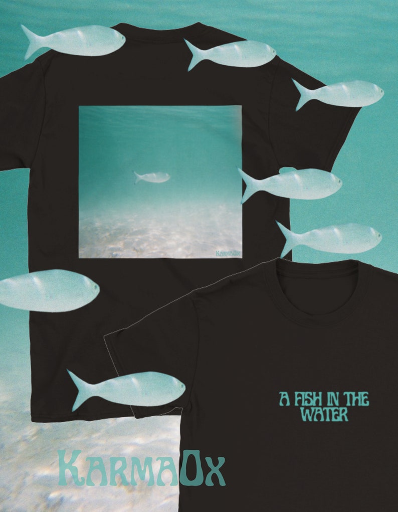 Authentic Fish in the Water Graphic Print Tshirt Unisex Ocean Beach ...