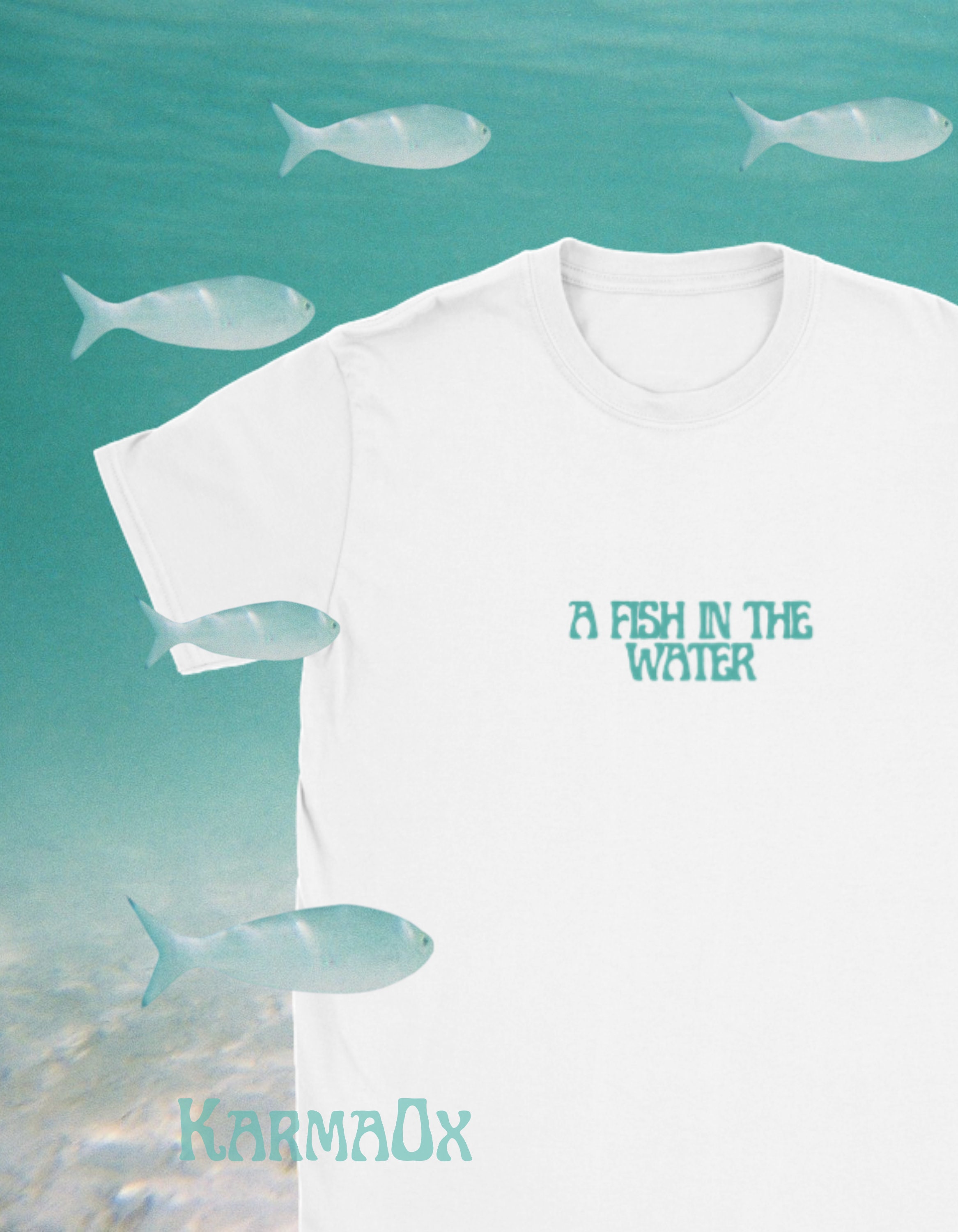 Authentic Fish in the Water Graphic Print Tshirt Unisex Ocean Beach ...