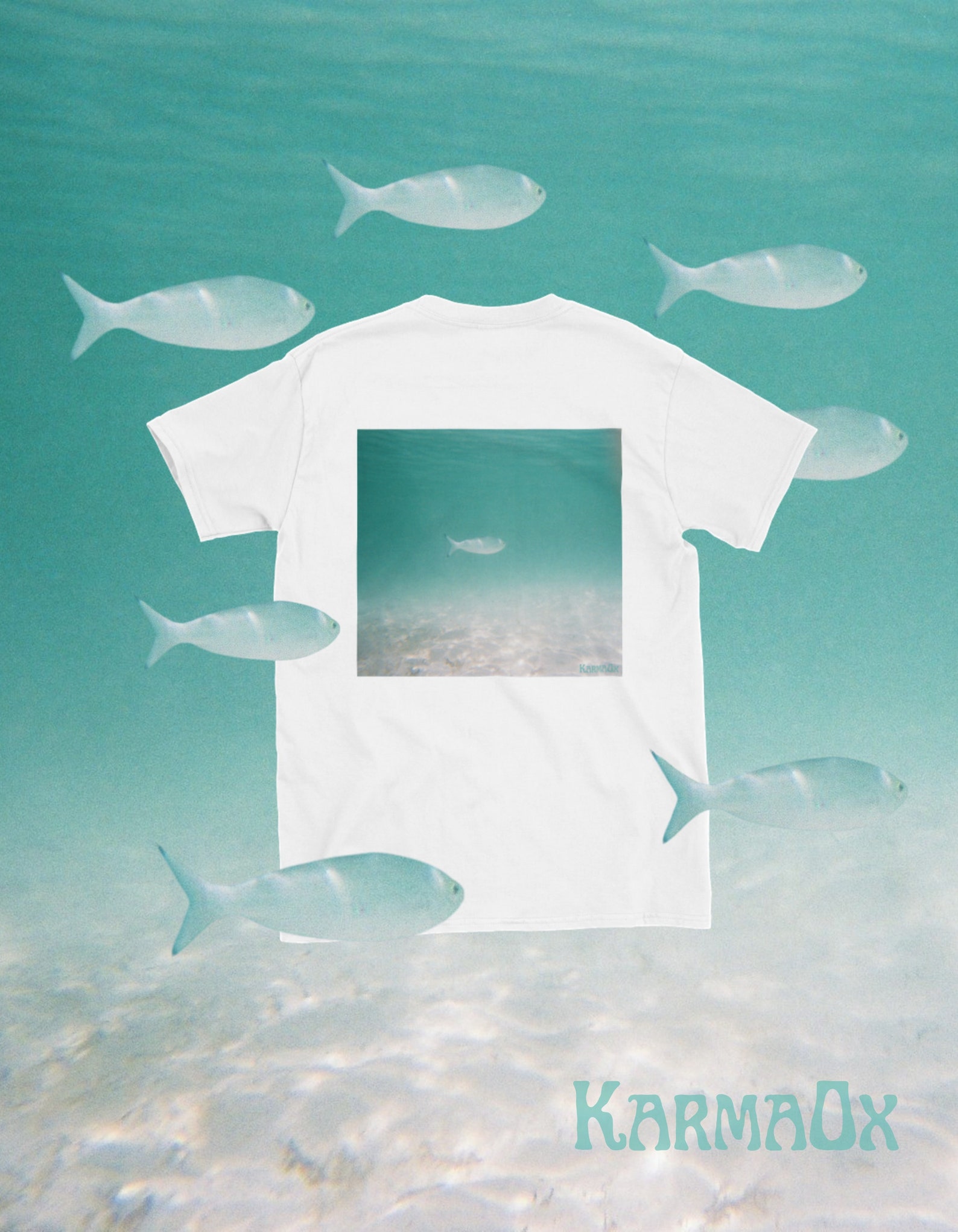 Authentic Fish in the Water Graphic Print Tshirt Unisex Ocean Beach ...