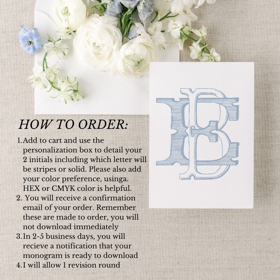 Custom Monogram Digital Download, Antique, Classic, Vintage ...