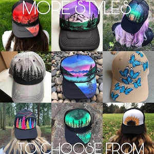 Olive Desert Cactus Burned Hat /custom Snapback / Painted Trucker Hat ...