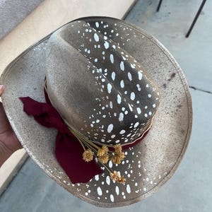 Deer Fawn Painted Cowboy Hat Western Cattleman’s Style - Etsy