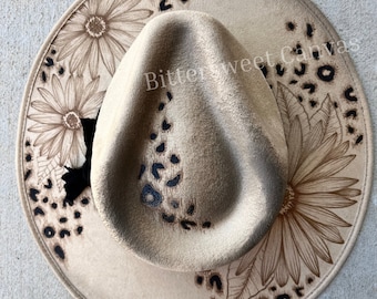 Custom Burned Leopard Hat - Etsy