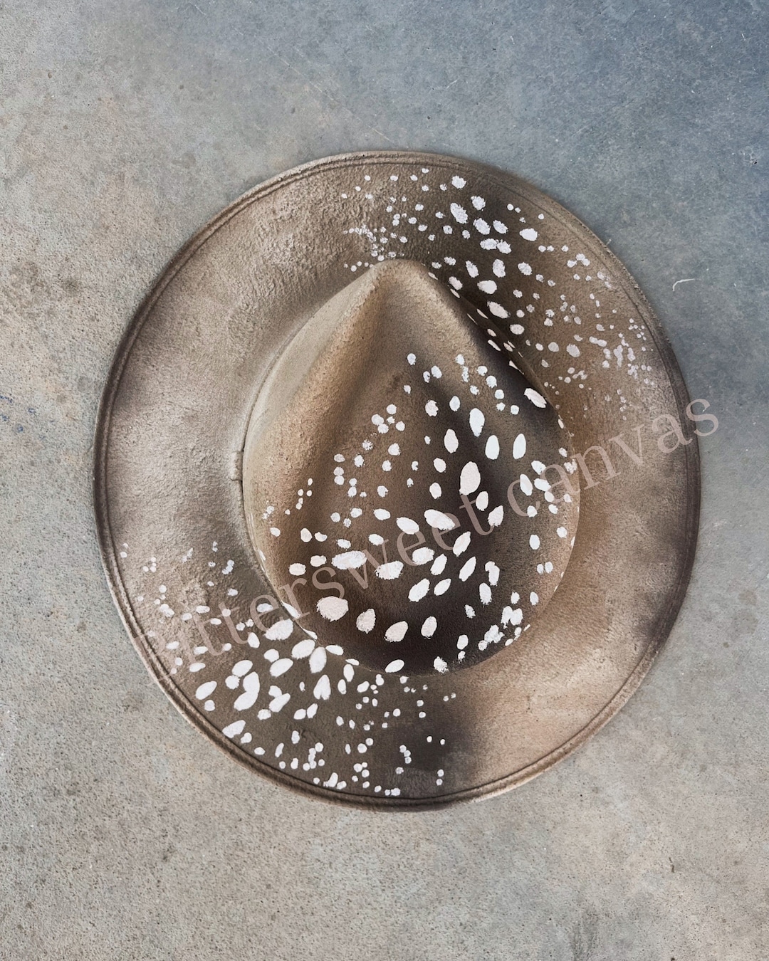 Deer Fawn Brown Hat, Personalized Rancher Hat, Poppies Hat, Boho ...