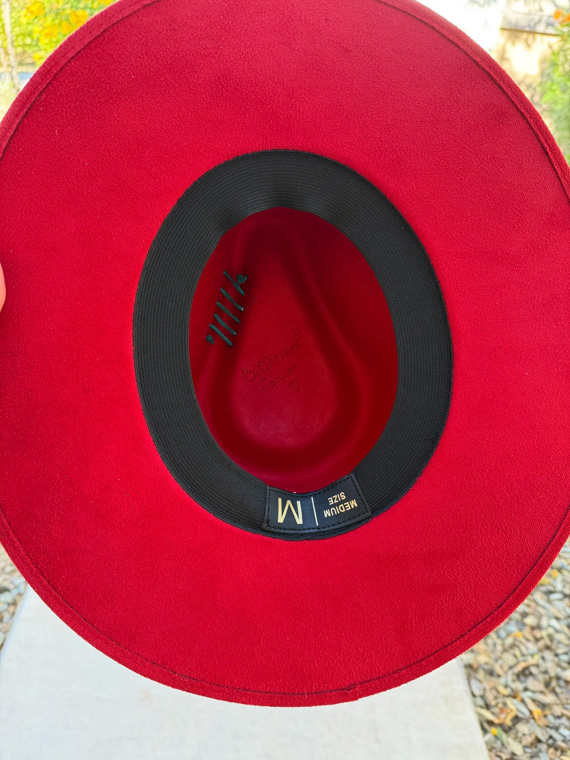 Red Cowhide Hat Suede Hat Rancher Hat Ladies Western Hat Wedding Hat ...