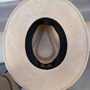 Beige Desert Hat Hand Burned Cowboy Hat Cowboy Hat Ladies Western Explorer Hat Wedding Hat Wide ...