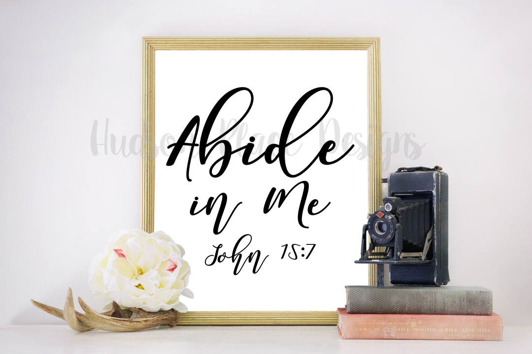 Drawing & Illustration Digital Digital File Only Abide Verse sign Svg ...