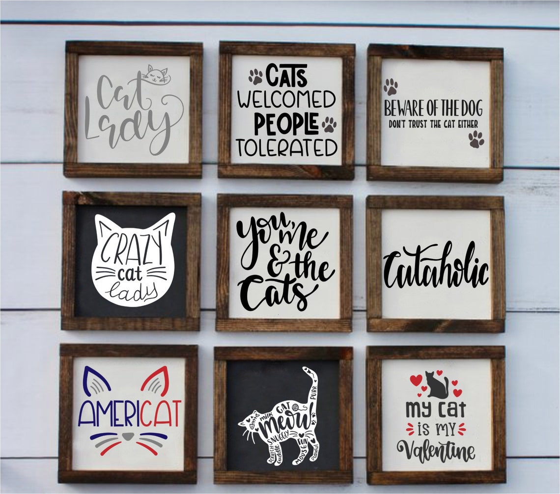 Mini Farmhouse Cat Lover Signs Pet Signs Farmhouse Signs - Etsy