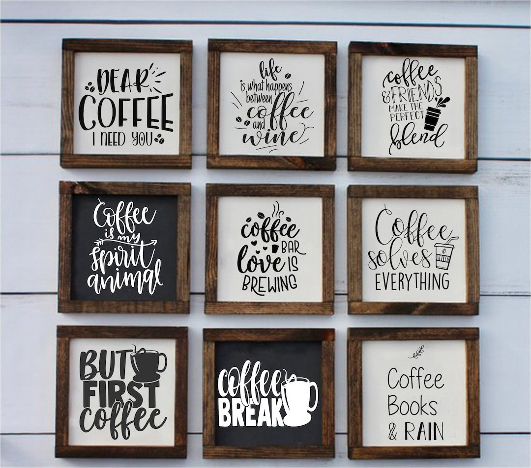 Mini Farmhouse Coffee Signs Coffee Bar Signs Coffee Lovers - Etsy