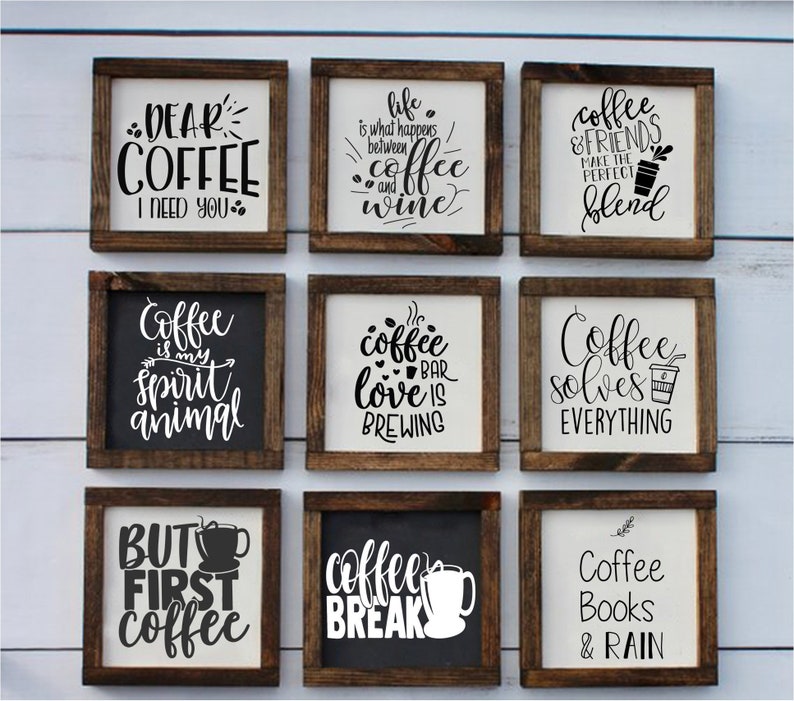 Mini Farmhouse Coffee Signs Coffee Bar Signs Coffee Lovers - Etsy