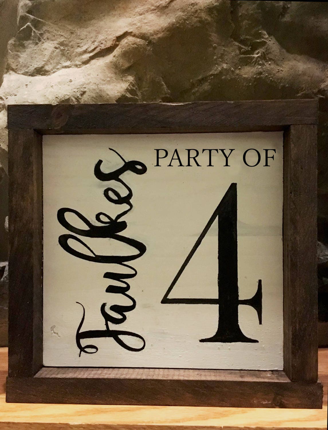 Family Number Sign Party of Family Sign Farmhouse Decor - Etsy