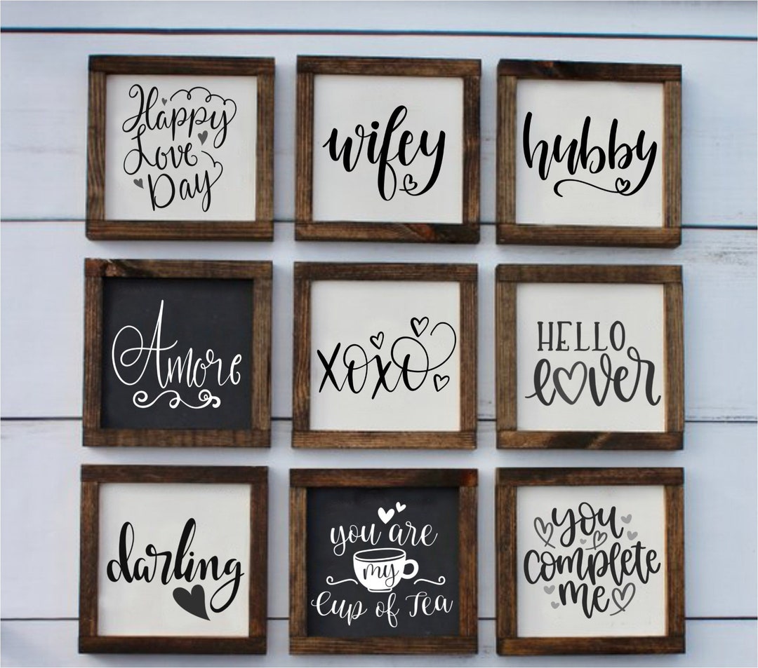 Mini Farmhouse Valentine's Day Signs Valentine Decor - Etsy