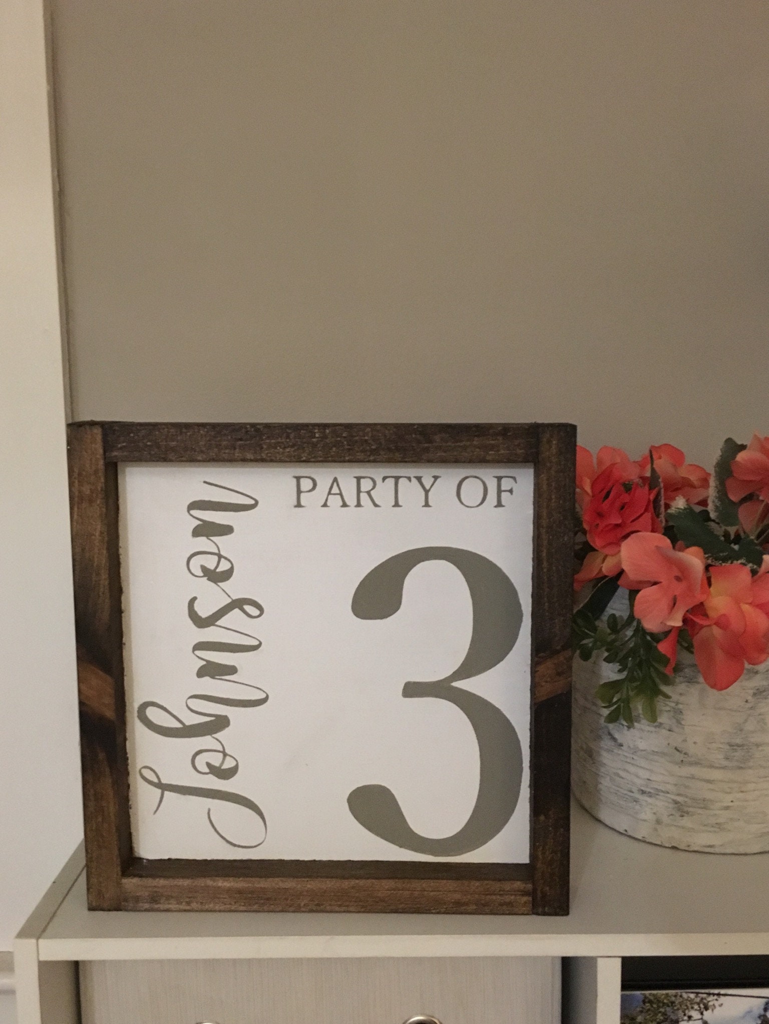 Family Number Sign Party of Family Sign Farmhouse Decor | Etsy