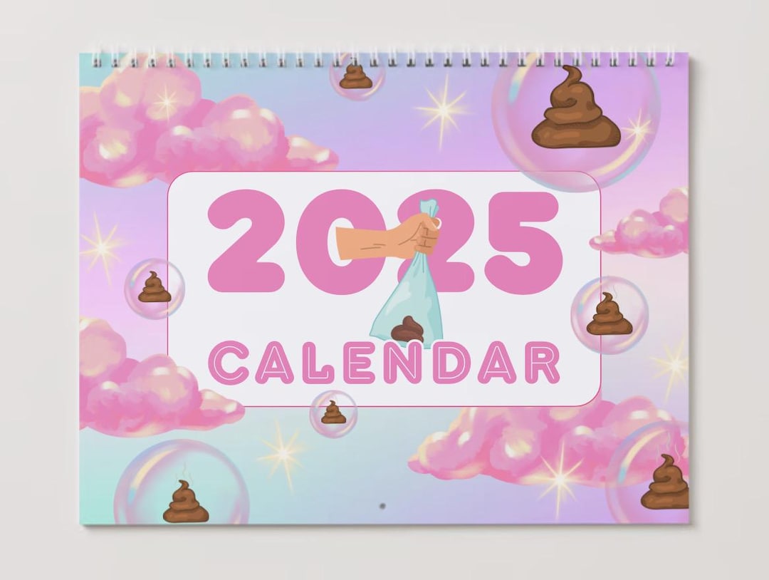 2025 Dog Poop Calendar | Digital Download | 12 Months | January ...