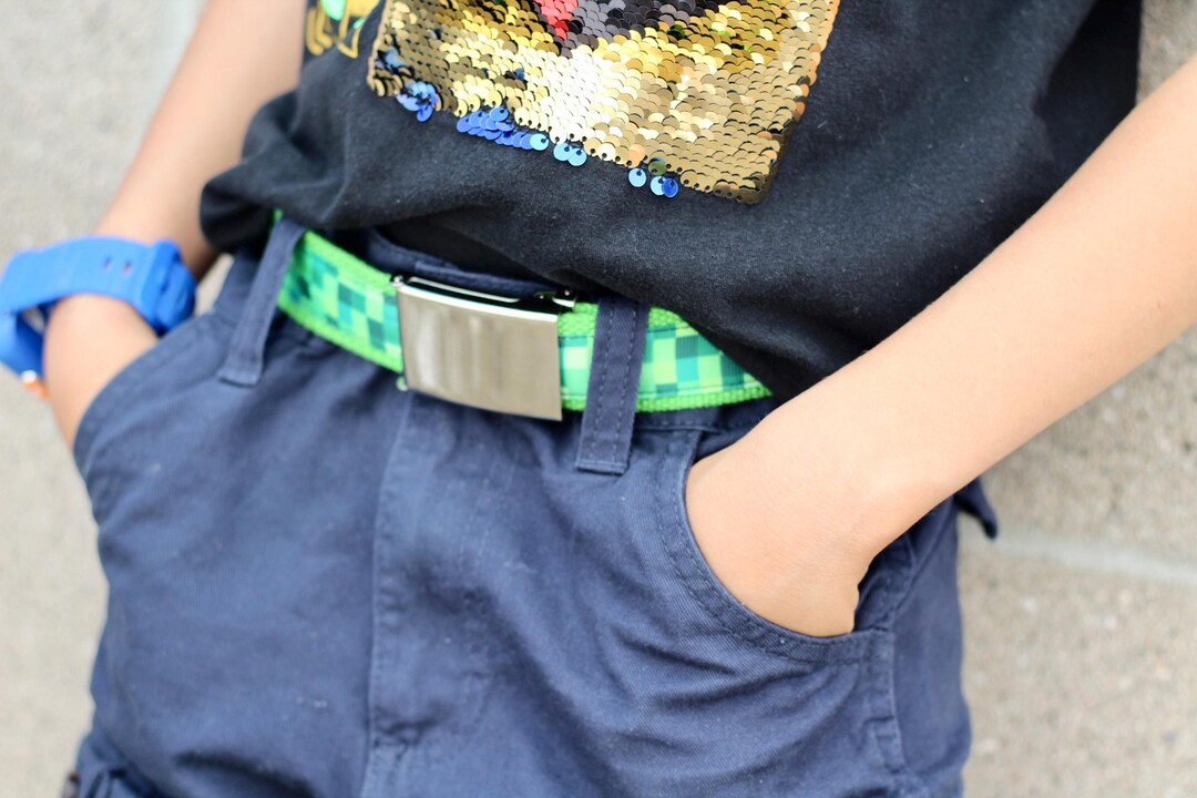 Mining Block Belt, Adjustable, Sizes Toddler to Adult, Unique Accessory ...