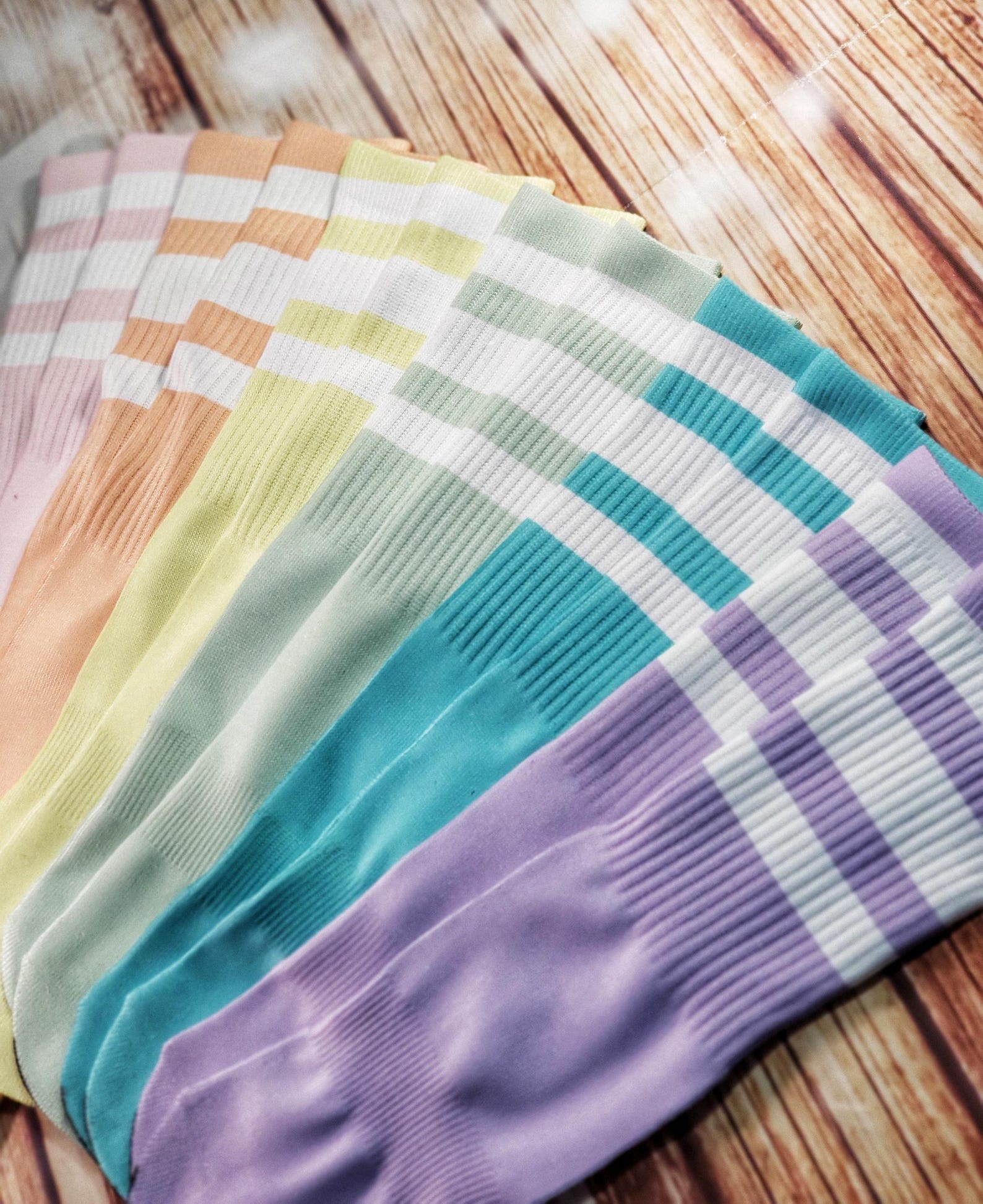 Pastel Spring Colors Tube Socks, Group Matching Idea, Family Photos ...
