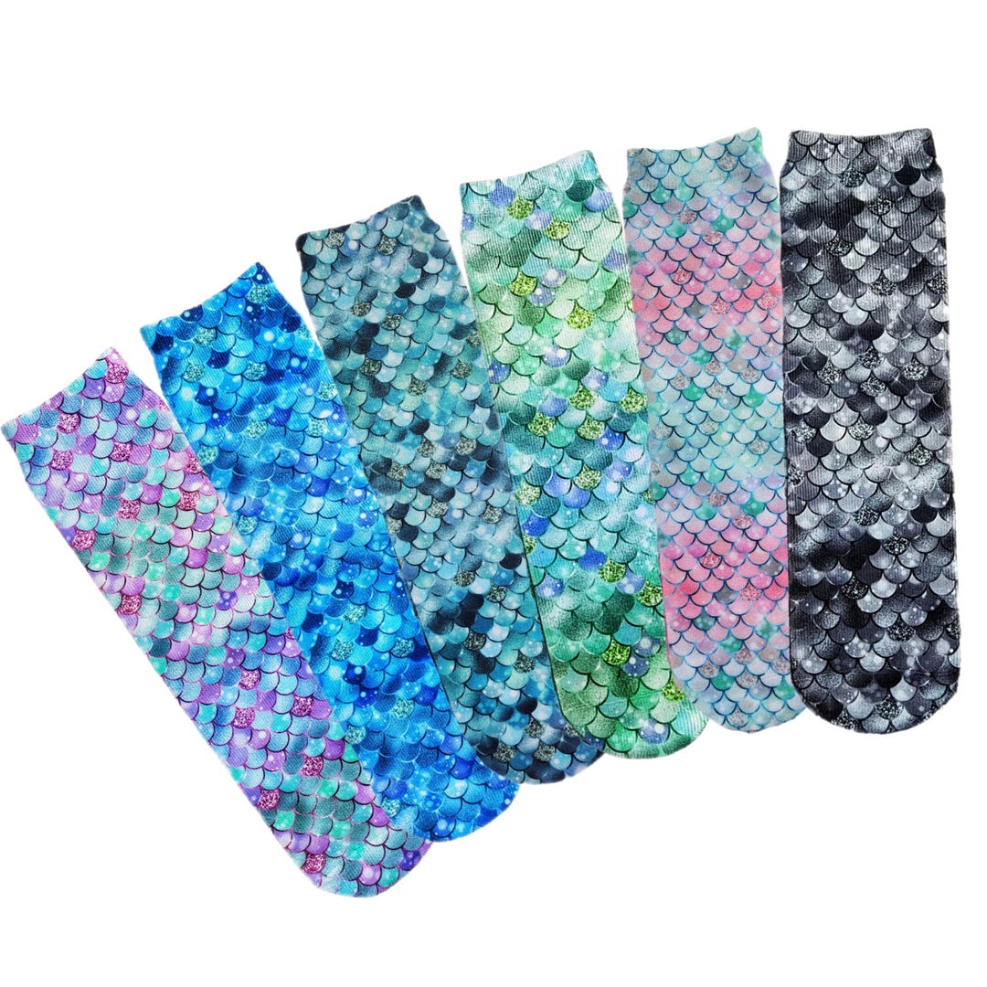 Mermaid Scales Socks, Group Matching Idea, Family Photos, Child to ...