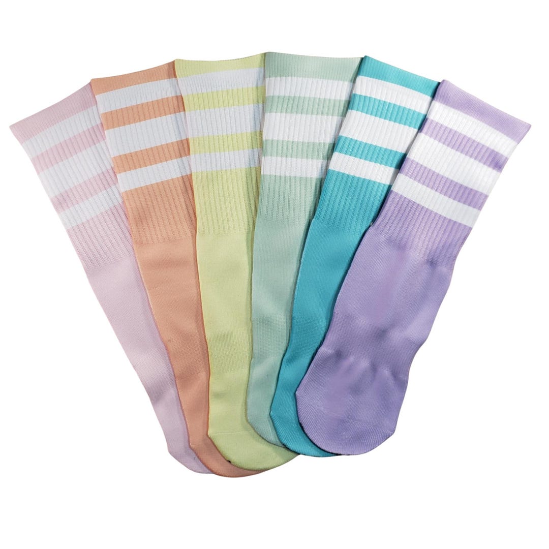 Pastel Spring Colors Tube Socks, Group Matching Idea, Family Photos ...