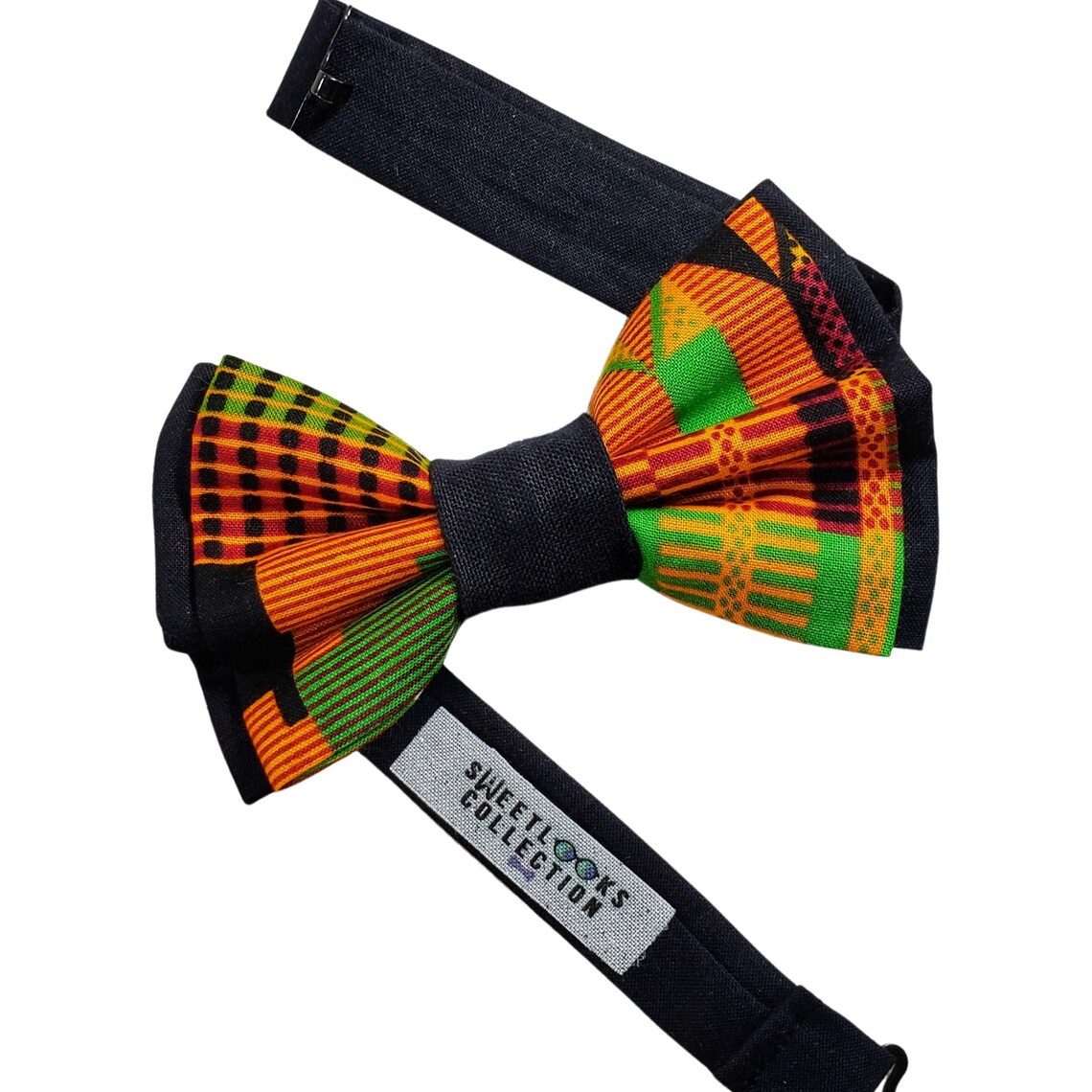 Classic Orange African Kente Suspenders Set, High Quality, Formal Dance ...