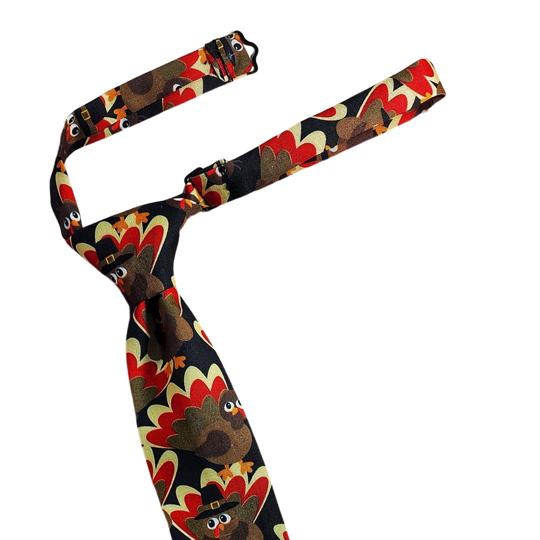 Thanksgiving Turkey Necktie, Formal Dance Party, Celebration Outfit ...