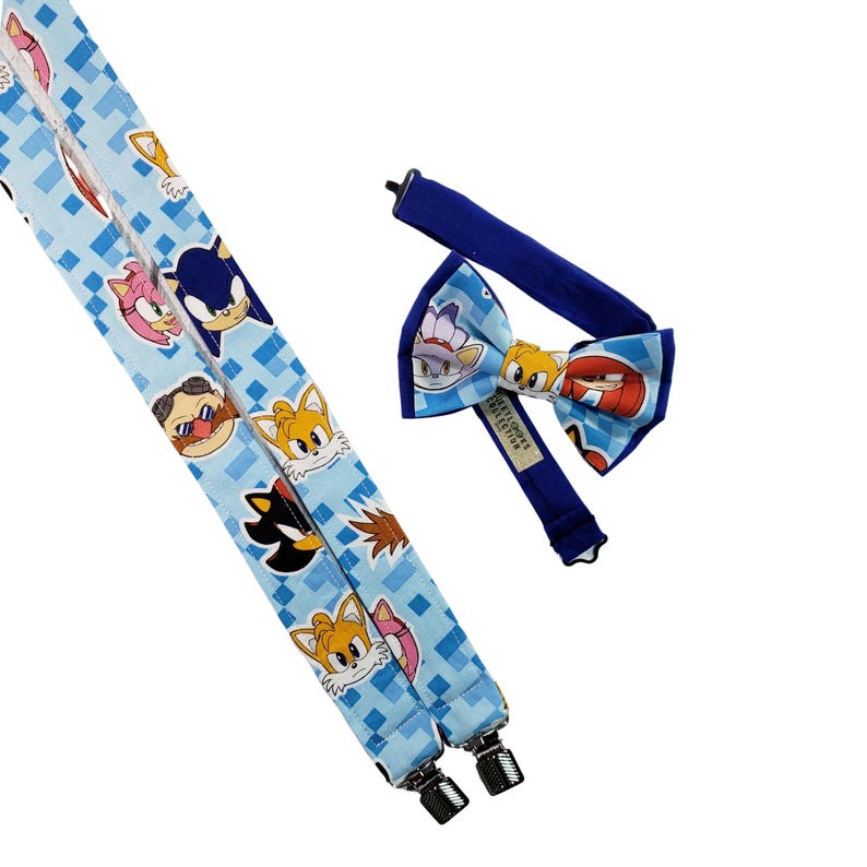Sonic Pixel Official Fabric for Suspenders Set, Infant to Adult, Formal ...