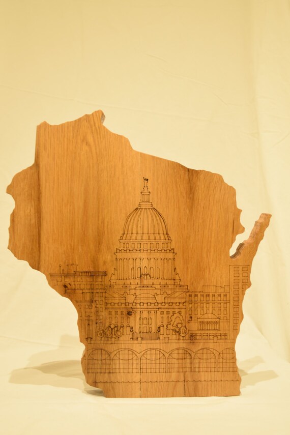 The Original Woodsconsin Wisconsin Cut-out of the State - Etsy