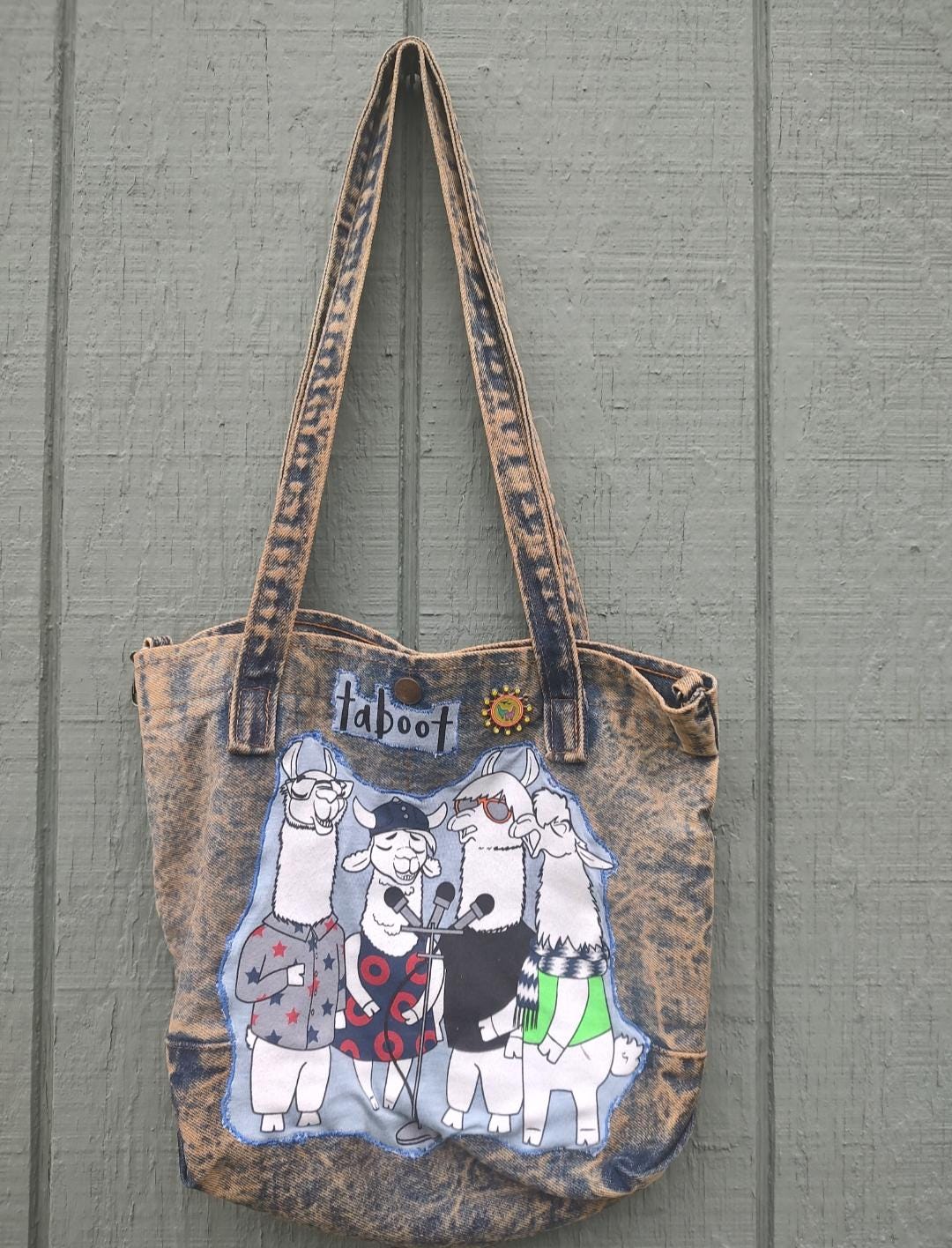 Upcycled Phish Llama Denim Purse - Etsy