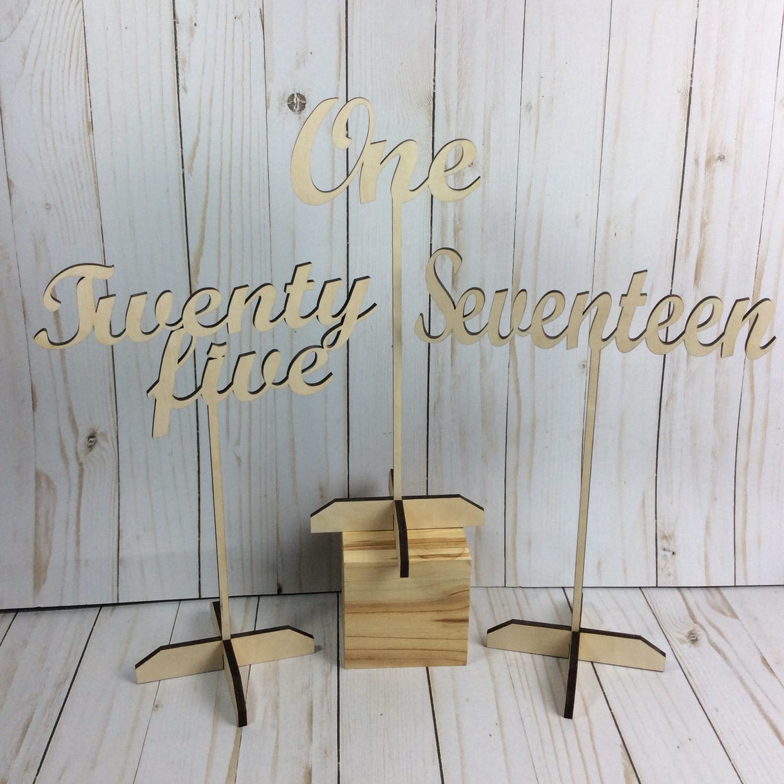 Wooden Wedding Table Numbers /wooden Script Table Numbers / | Etsy