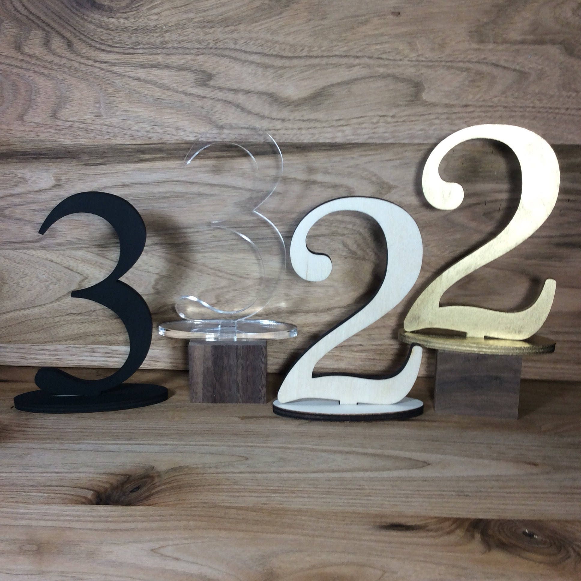 Freestanding Wedding Table Numbers Wood Table Numbers - Etsy