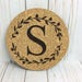 2 Monogrammed Cork Trivets, Laser Engraved Trivet, Personalized Hot Pad ...