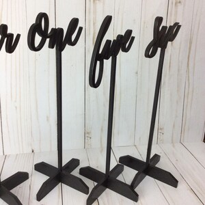 Cursive Wooden Wedding Table Numbers /wooden Table Numbers / Table ...
