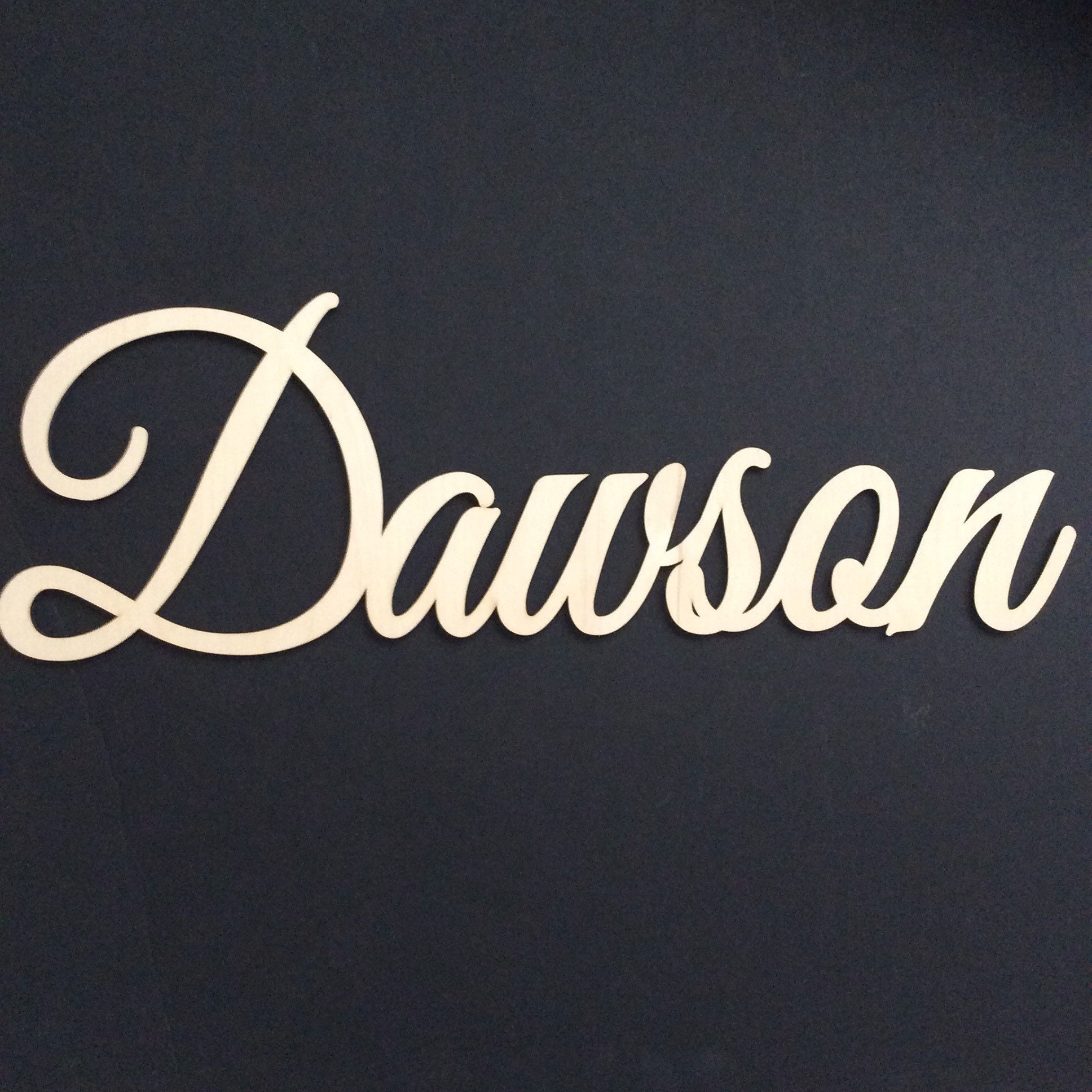 Wood Cutout Name Sign Large Script Name Sign Unpainted Baby - Etsy