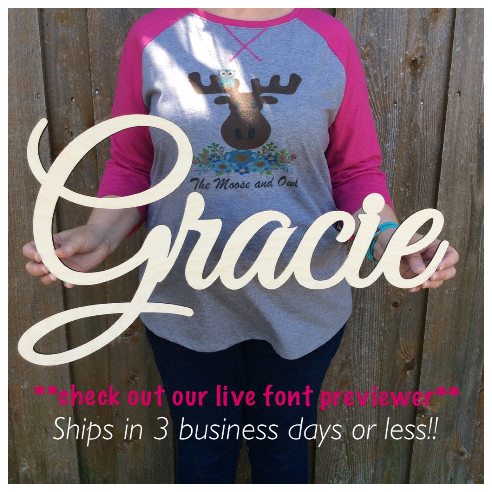 Wood Cutout Name Sign Large Script Name Sign Unpainted Baby - Etsy