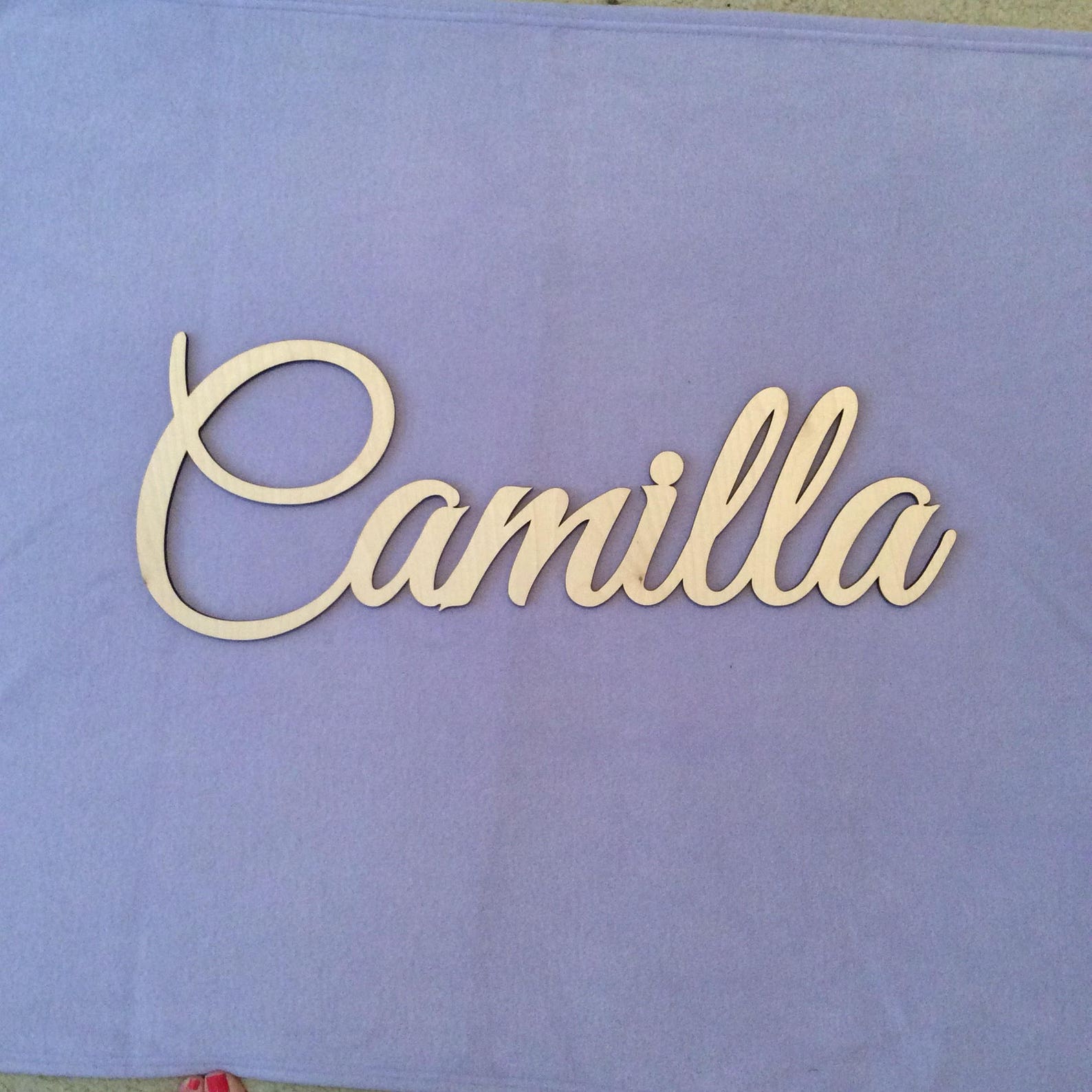Wood Cutout Name Sign Large Script Name Sign Unpainted Baby - Etsy
