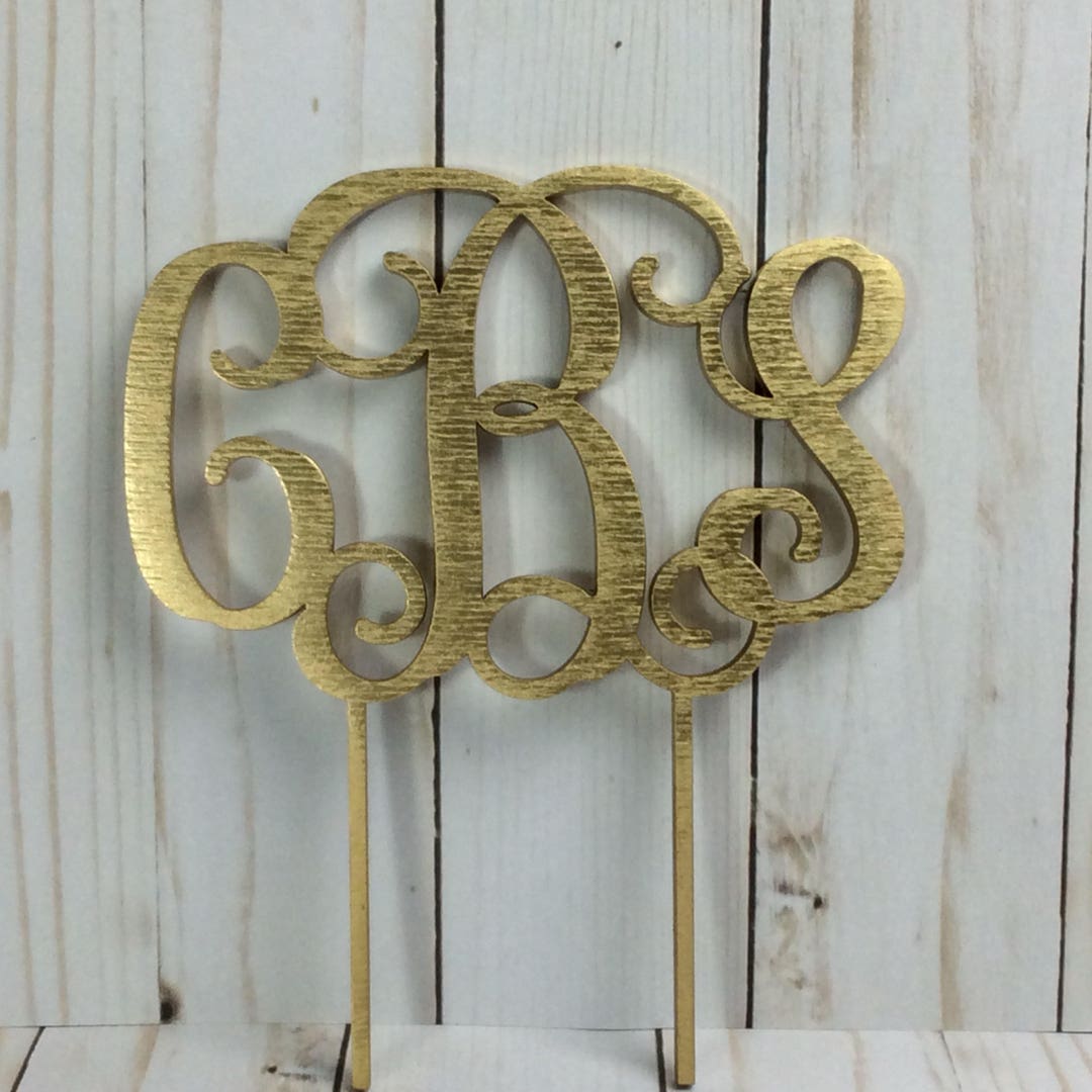 Wedding Cake Topper , Monogram Cake Topper, Initial Cake Topper ...