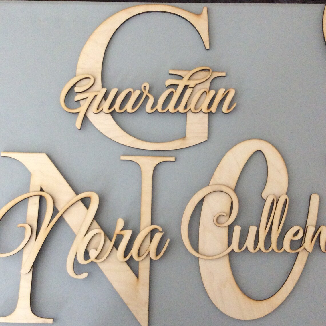 DIY Large Initial With Name Sign Unpainted Wood Name Sign - Etsy