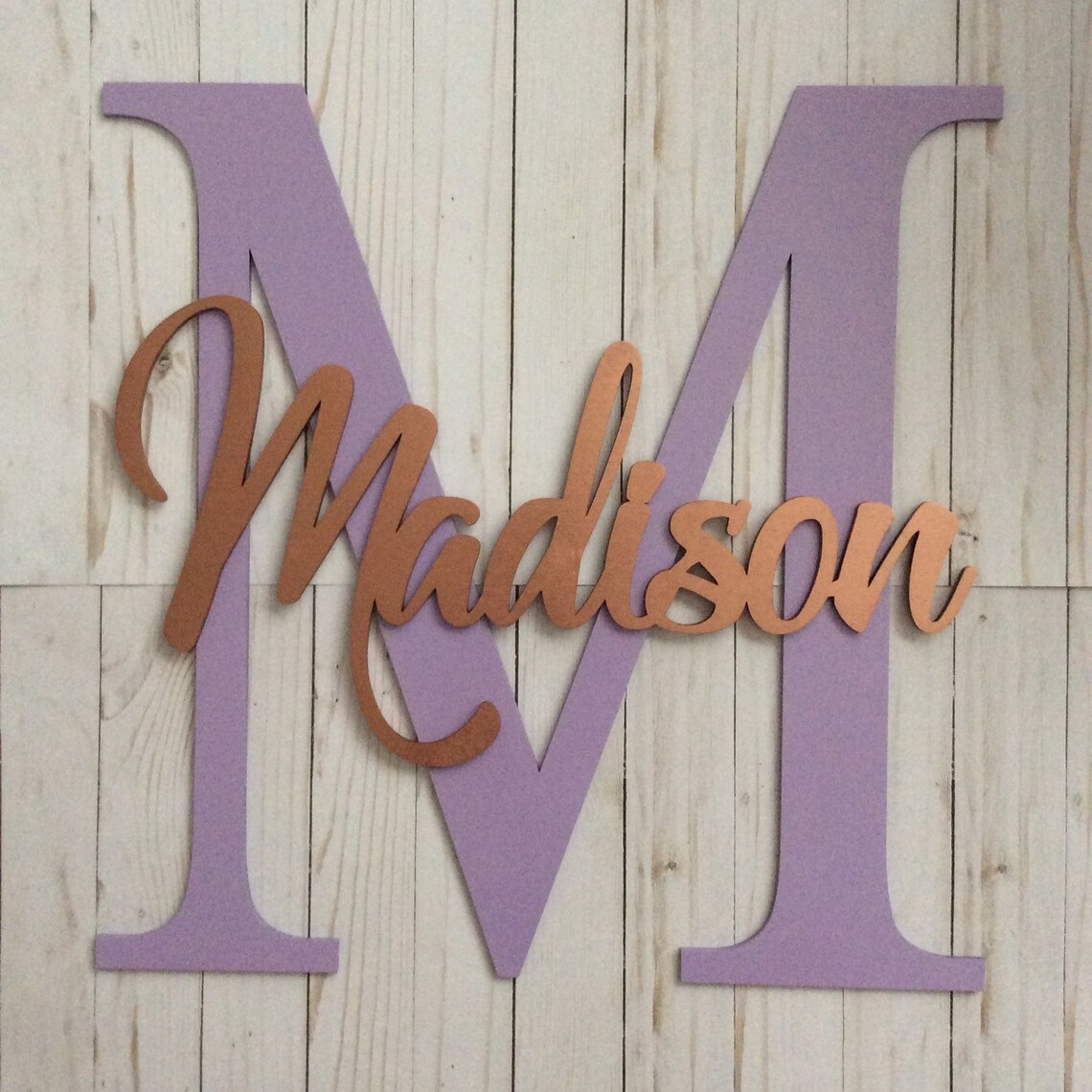 Family name sign initial name sign wood name sign nursery | Etsy