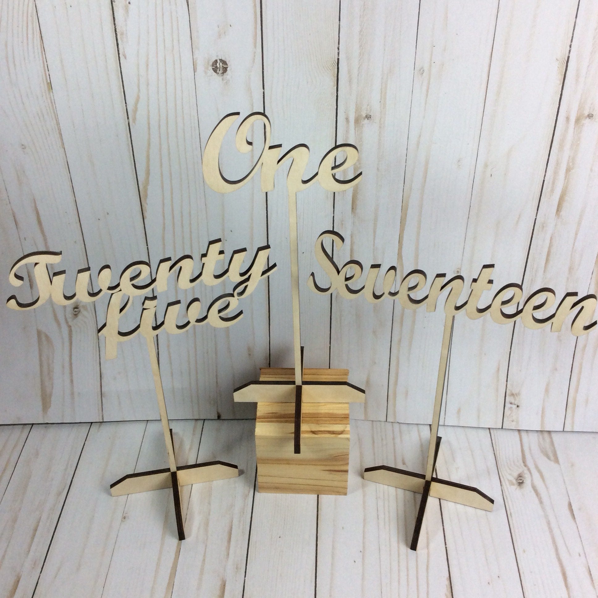 Wooden Wedding Table Numbers /wooden Script Table Numbers / - Etsy