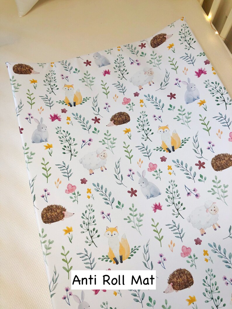 Baby Changing Mat - Woodland Fox Animals, Nappy Changing Mat ...