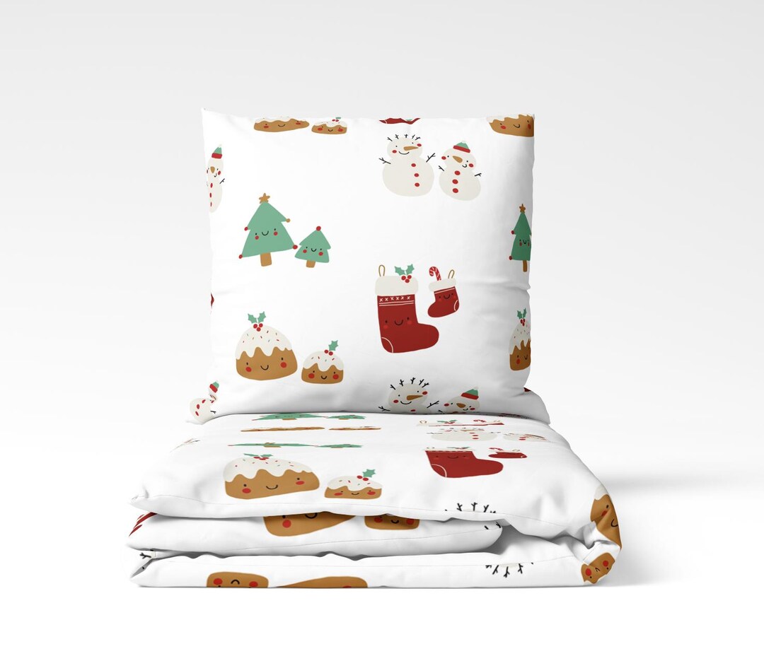 Christmas Pudding Bedding, Christmas Bedding, Duvet Covers, Fitted ...