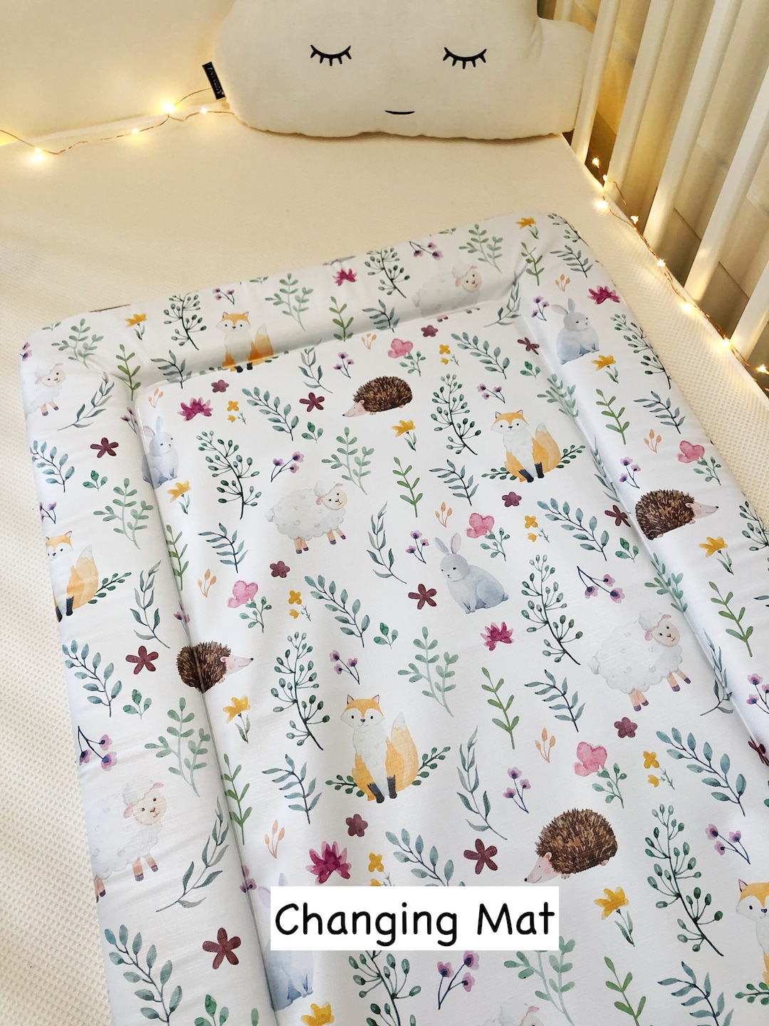 Baby Changing Mat - Woodland Fox Animals, Nappy Changing Mat ...